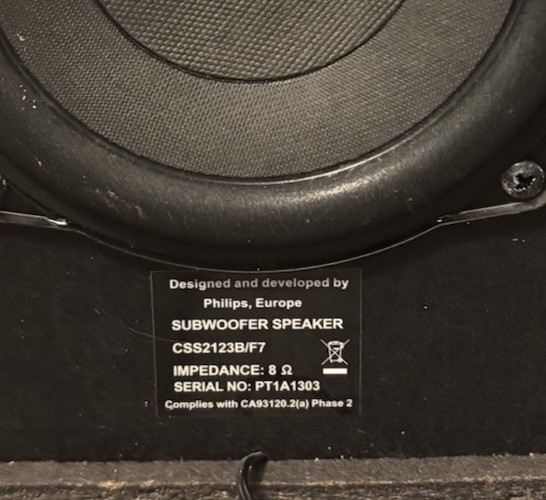 Works! Philips Soundbar, Subwoofer, & Remote CSS2123B/F7 Video In ...