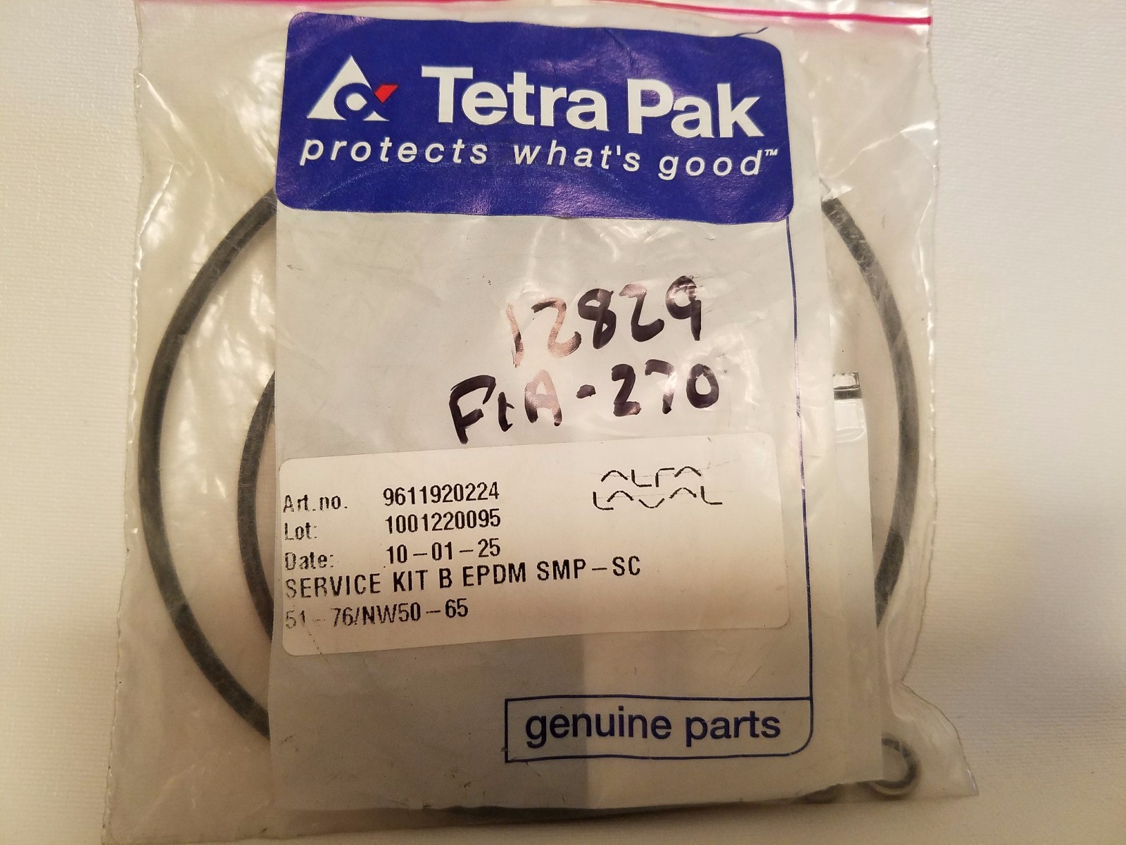 Alfa Laval 9611920224 Valve Service Kit B EPDM SMP-SC 51-76/NW50-65 O ...