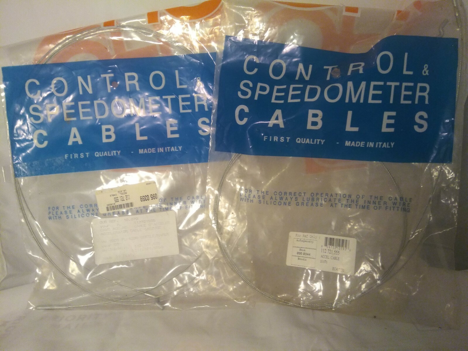 Cofle Lot Of 2 Speedometer & Control Cables 112 721 555 | eBay
