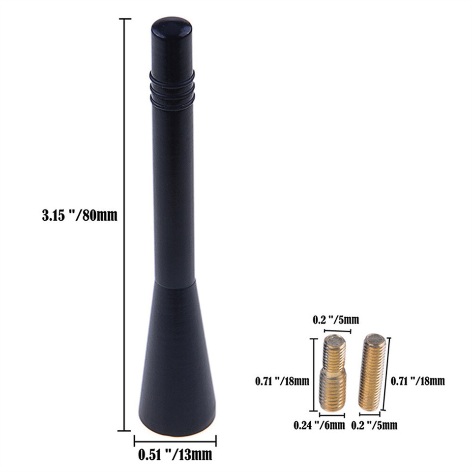 8CM Short Stubby Radio Antenna Roof Aerial Car AM/FM Radio Mast W/2 ...