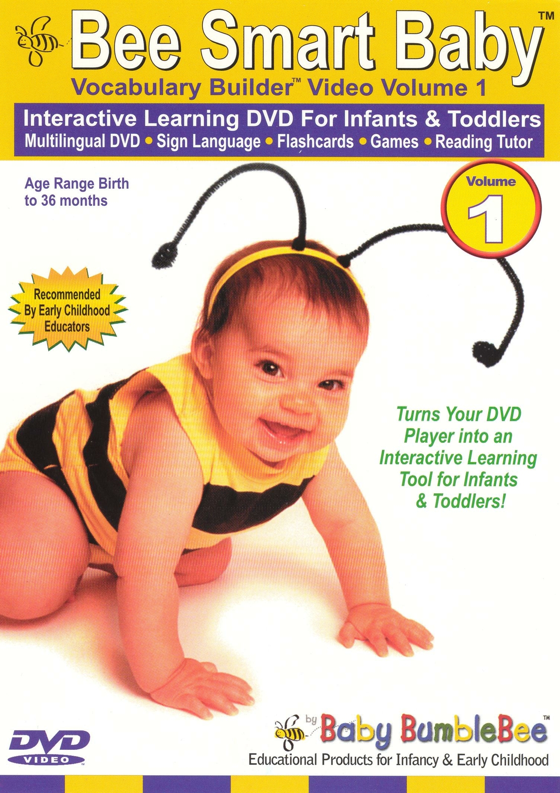 Bee Smart Baby: Vocabulary Builder Video, Vol. 1 (DVD, 2002) for sale ...