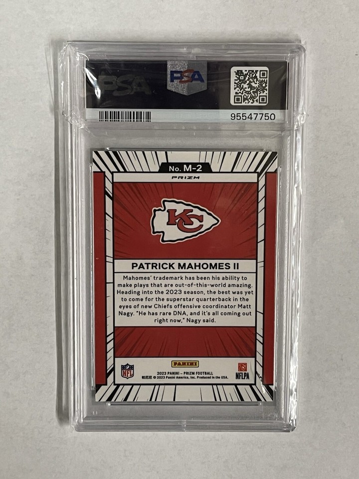 2023 Panini Prizm Patrick Mahomes Manga PSA 9 CASE HIT KC Chiefs SSP ...