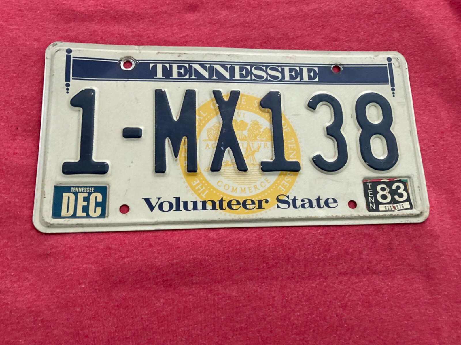 License Plate Tag Vintage Tennessee 1 MX138 “Volunteer State”1983 Rustic | eBay