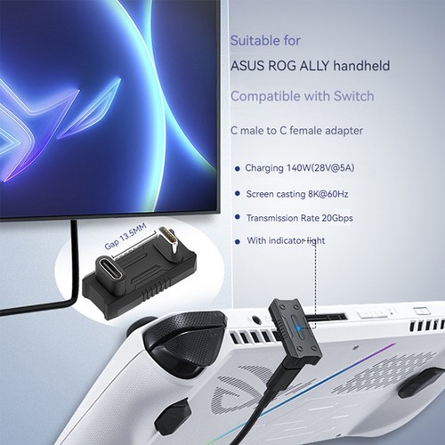 For ASUS ROG Ally Handheld Game Console/Switch 13.5mm Type-c Expansion ...