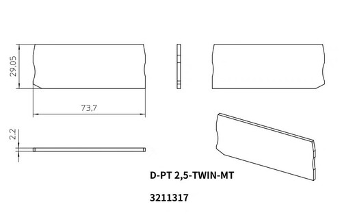 20pcs Phoenix End Plate Terminal Block Accessories D-PT2.5-TWIN-MT ...