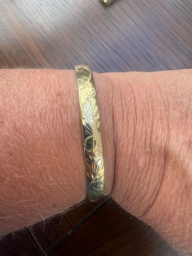 9ct gold ladies adjustable bangle | eBay UK