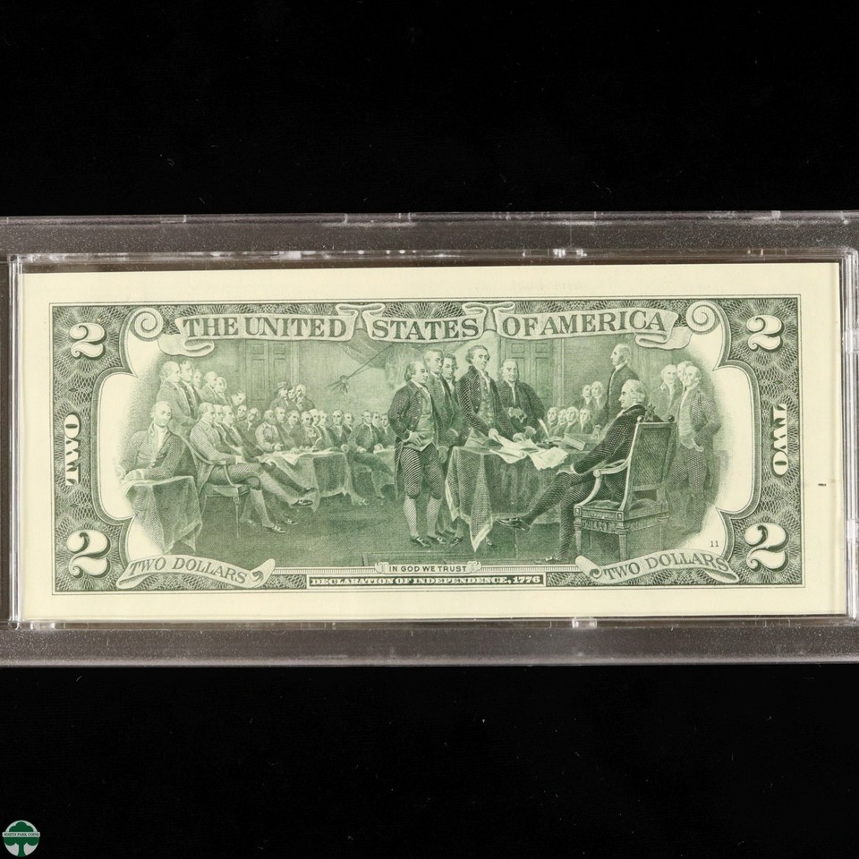 Gold Foil Zion National Park $2 Note Federal Reserve L Encapsulated ...