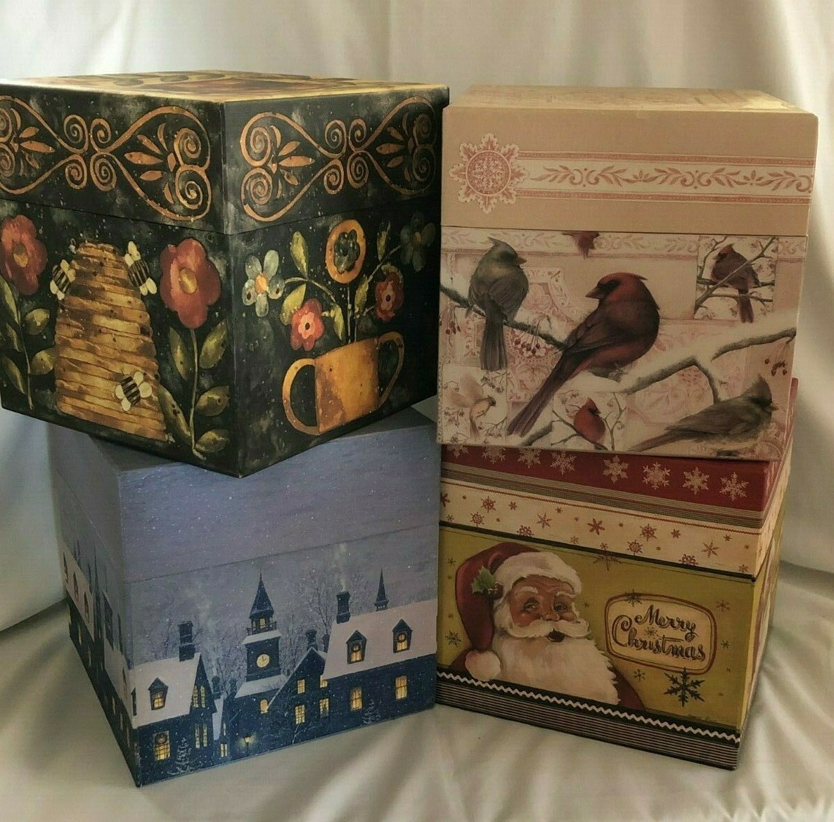 LANG BOB'S DECORATIVE BOXES - VARIOUS DESIGNS - 9" X 9" SQUARE - YOU ...