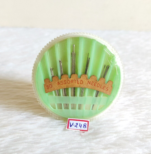 Vintage Bell Brand Compact Needles Plastic Round Box Hong Kong ...