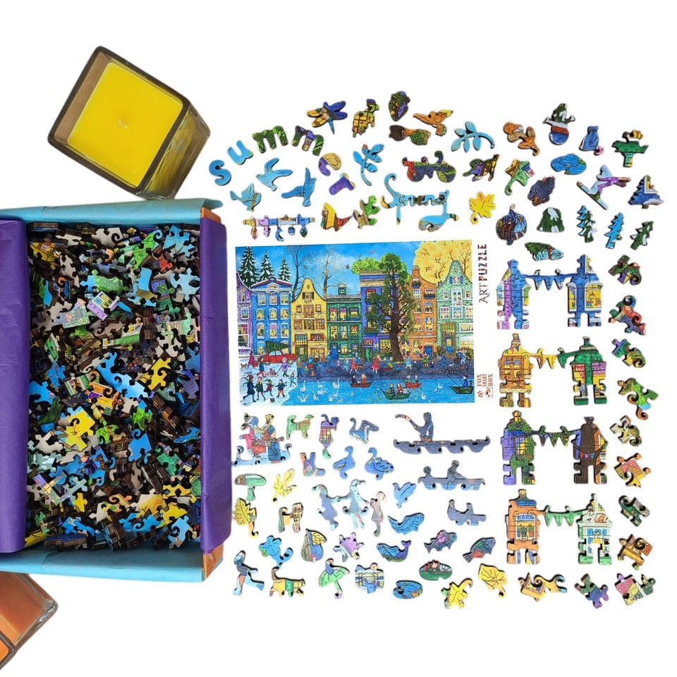 Wooden Puzzle for Adults by FoxSmartBox -460 Pсs-European Street in ...