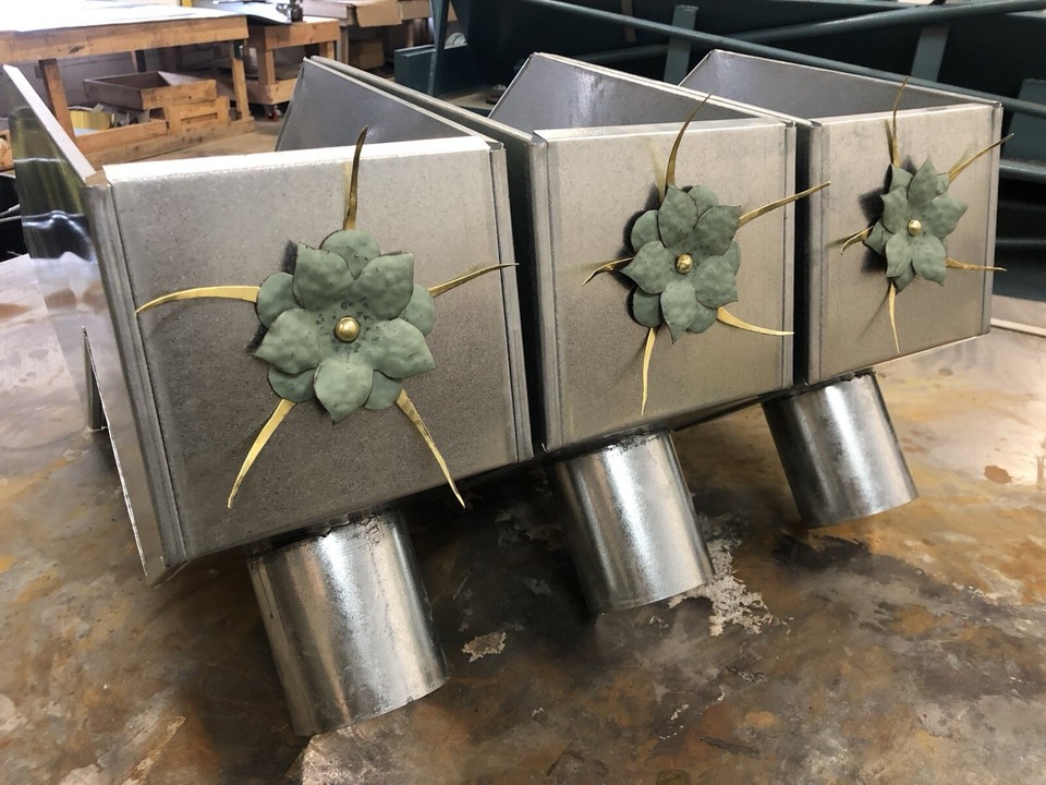 Leader head gutter scupper-box Water collector Box Flat Roof | eBay