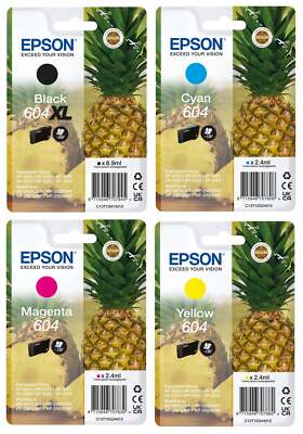 Original Epson 604, 604XL, Pineapple Multipack Ink Cartridge T10H9 ...