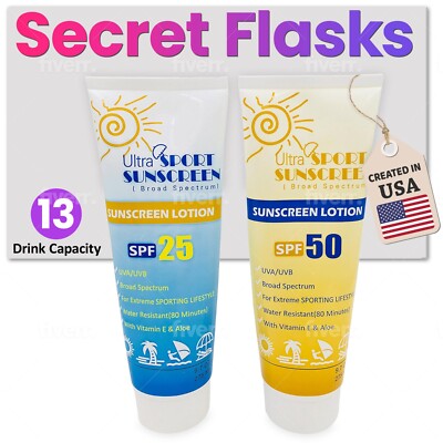 Secret Flasks - Sunscreen Flask - Sneak Your Liquor Anywhere with a ...