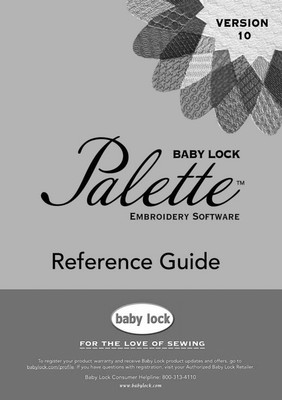 Baby Lock Palette Ver.10 Embroidery Reference Guide Manual Reprint | eBay