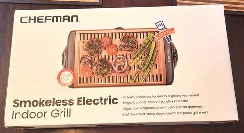 Chefman RJ23-SG-COPPER Electric Indoor Smokeless Grill Brand New | eBay