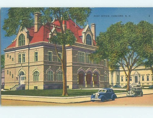 Linen POST OFFICE SCENE Concord New Hampshire NH : make an offer hs1529 ...