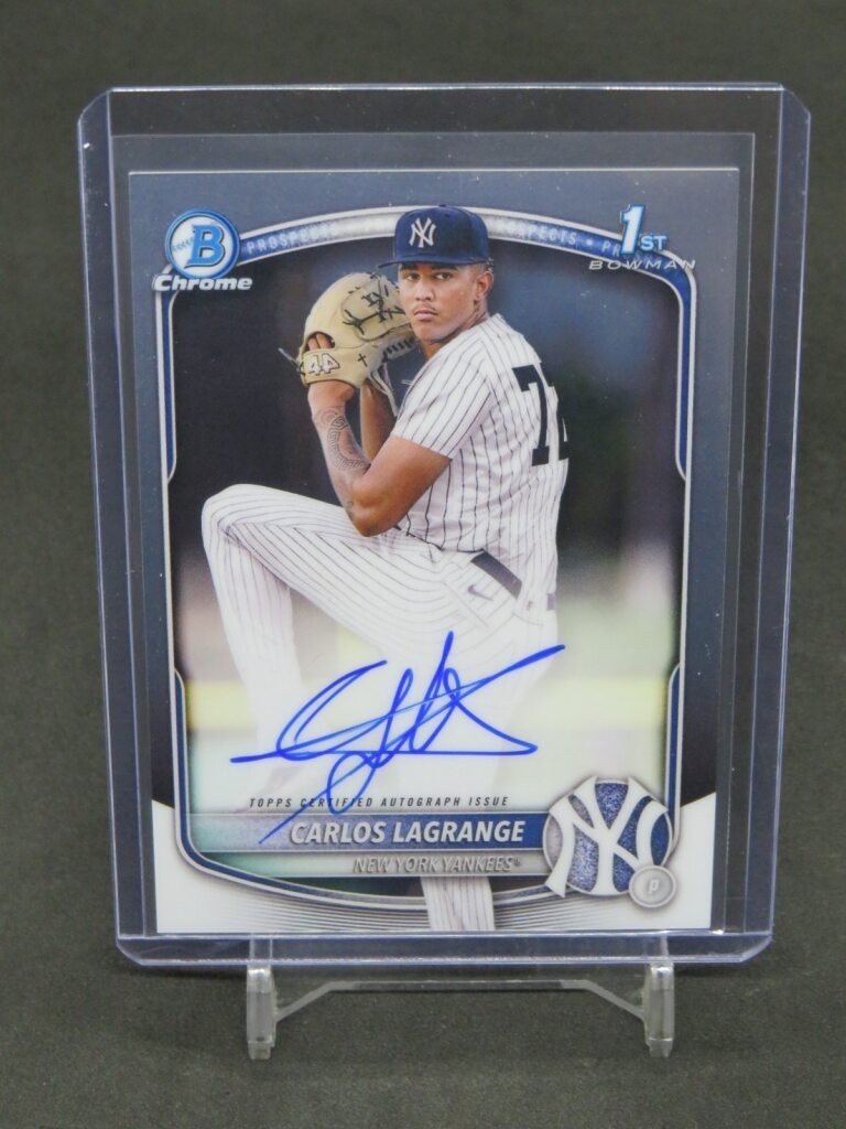 2025 BOWMAN CHROME CARLOS LAGRANGE 1ST PROSPECT AUTO NEW YORK YANKEES C ...