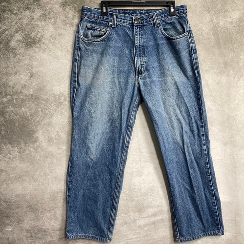 Perry Ellis Straight Jeans MenS 36 Blue Denim 100% Cotton Mid Rise ...