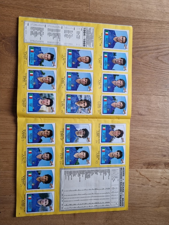 PANINI Complete Football Sticker Album 1988 EURO 88 Germany Full ...