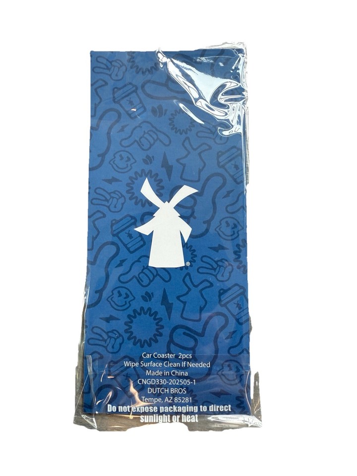 Dutch Bros Good Vibes Car Coaster Set National Coffee Day September 29 ...