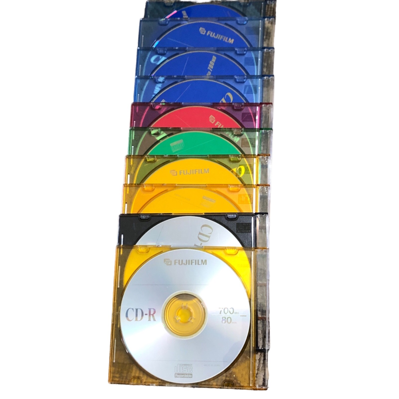 Fujifilm CD-R 10 Discs 80 minutes 700 MB Color CDs with Cases | eBay