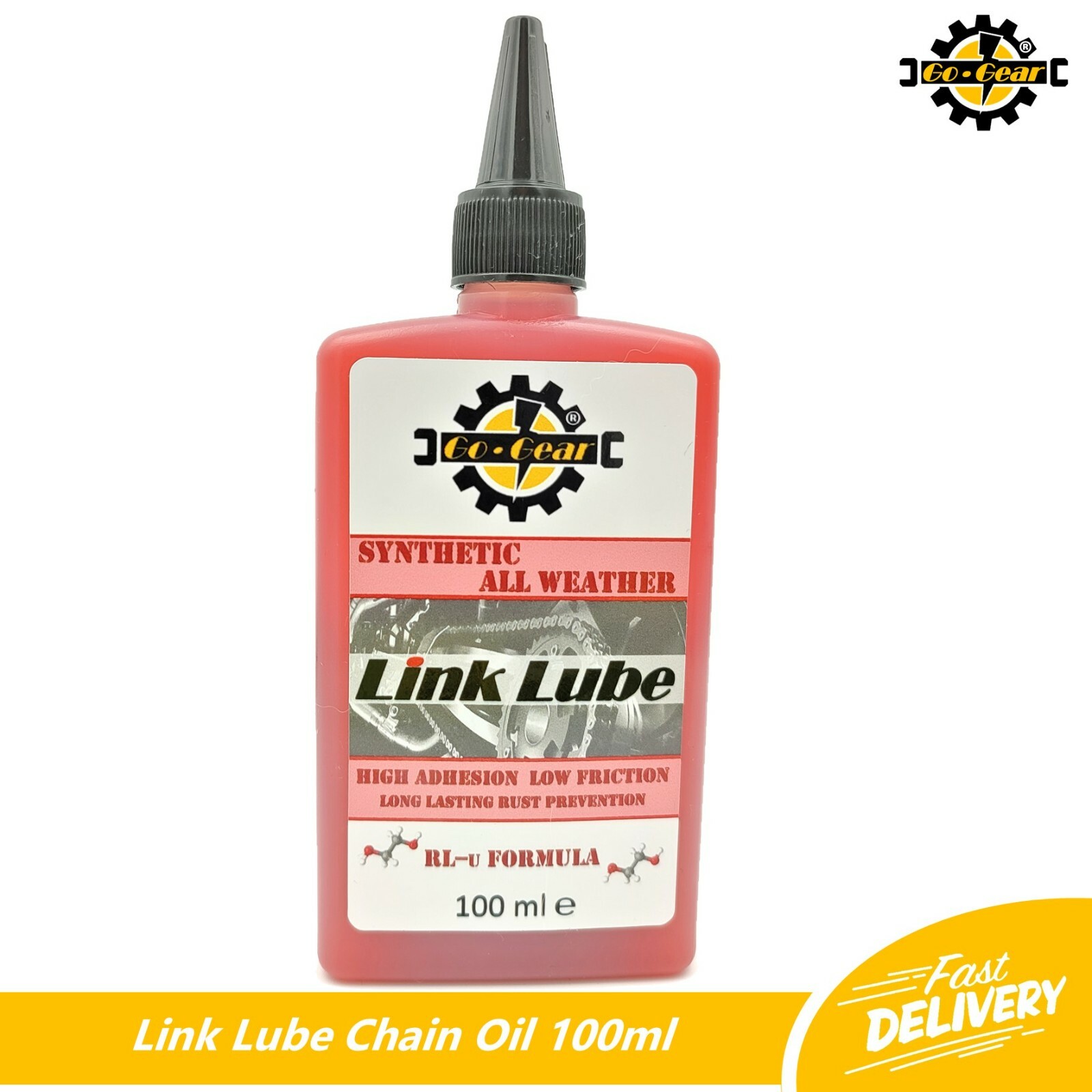 LINK LUBE All Season Motorcycle Red Chain Lubricant Oil Wax Bike ...