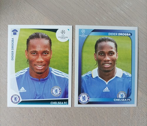 PANINI Didier DROGBA CHELSEA 2009 champions League lot 2 stickers #225 ...