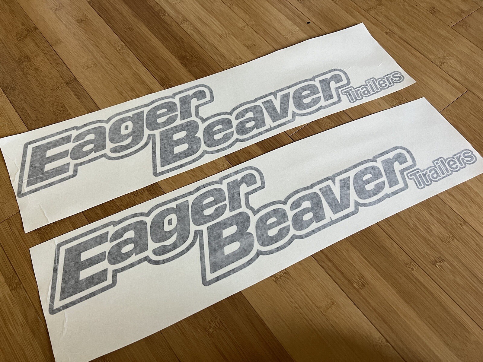 Eager Beaver Trailers Replacement Stickers 24”(Set Of 2) Black Decals ...