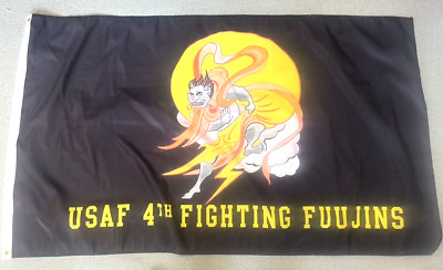 USAF 4th Fighter Squadron "Fighting Fuujins" 3x5 ft Single-Sided Flag ...