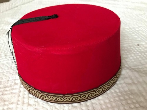 ORIENTAL EMBROIDERED FEZ TURKISH FES HANDMADE CAP OTTOMAN HAT FES ...