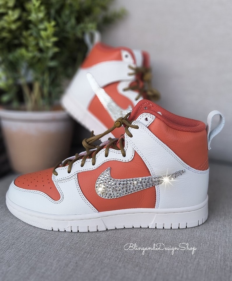 Bling Nike Dunk High By You Custom Sneakers made with Swarovski ...