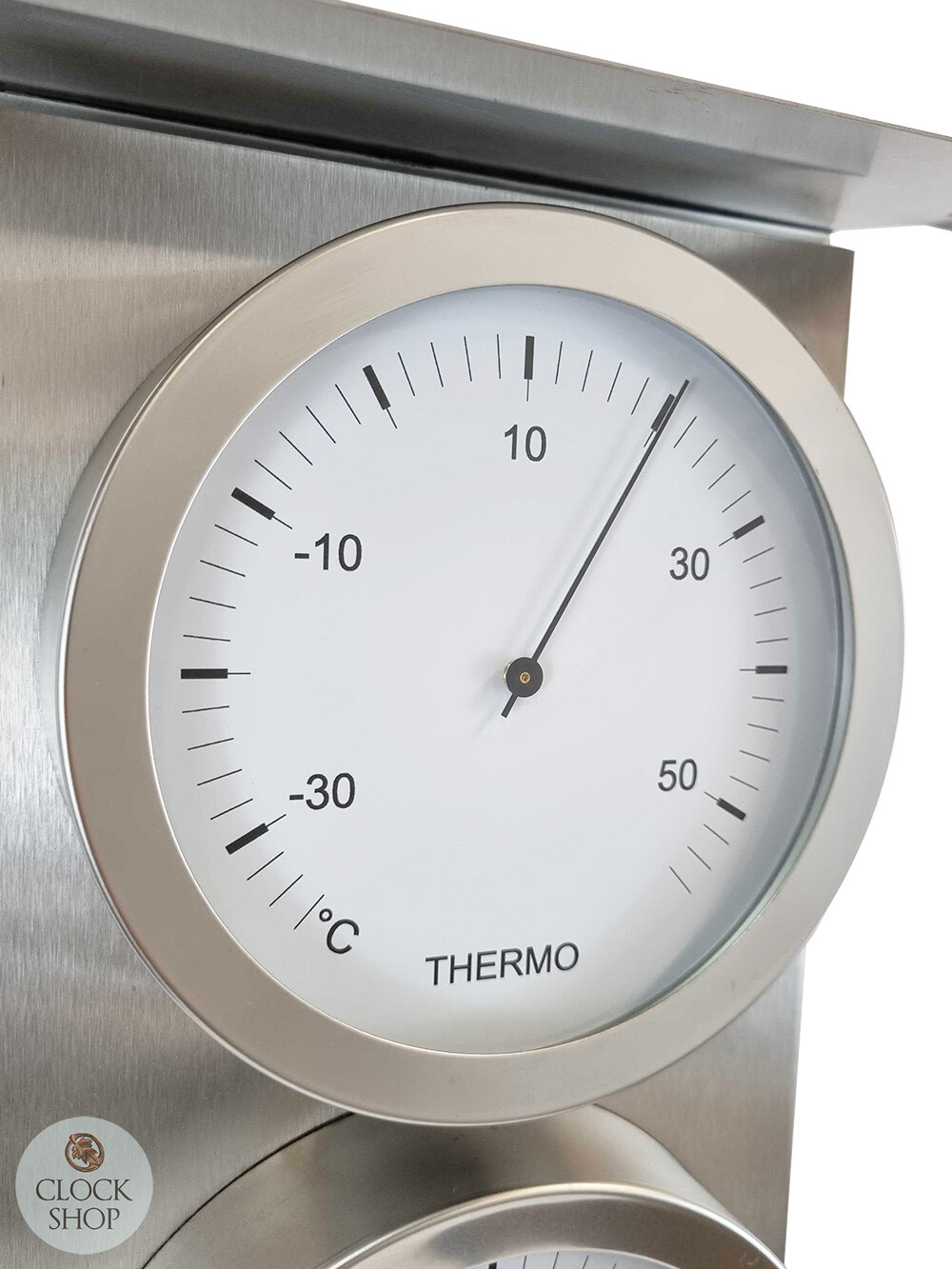 54cm Silver Outdoor Weather Station With Thermometer, Barometer ...