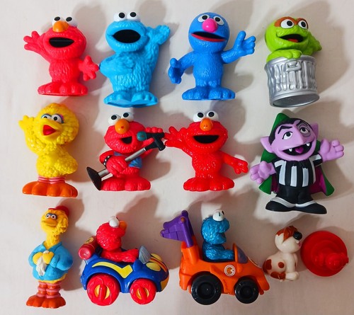 13 Sesame Street Workshop Figures THE COUNT Elmo GROVER Oscar BARKLEY ...