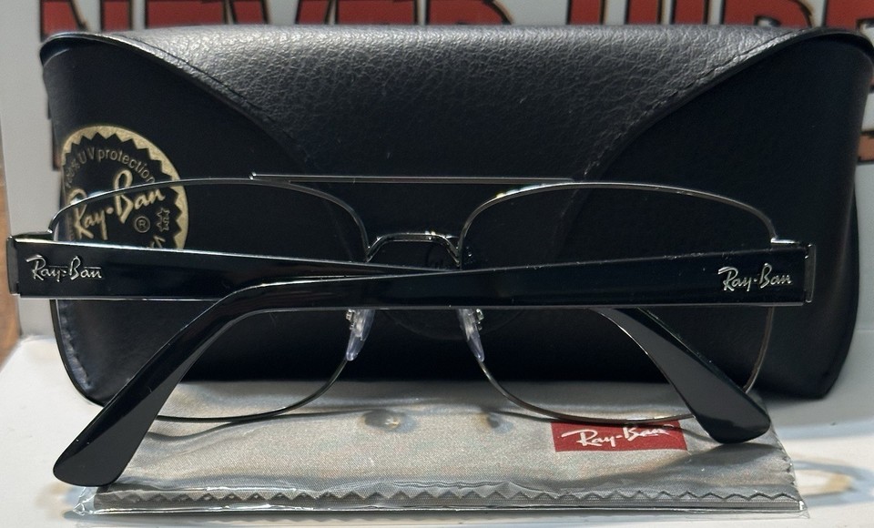 New RAY-BAN Sunglasses RB 3687 004/58 58-17 140 3P Gunmetal Frame No ...