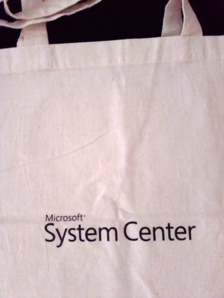 Microsoft System Center Tote Bag – Cotton 14"x14" Tan IT Tech Swag NEW ...