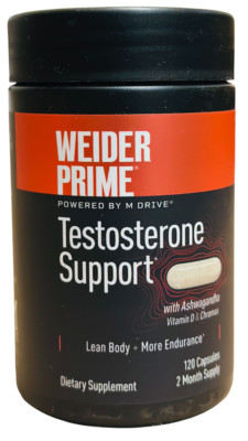 Weider Prime 120 Capsules Testosterone Support , Exp: 04/26+Free ...