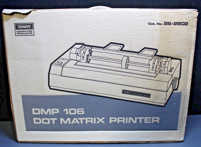 Tandy Dot Matrix Printer DMP-106 Model 26-2802 Vintage With Box | eBay