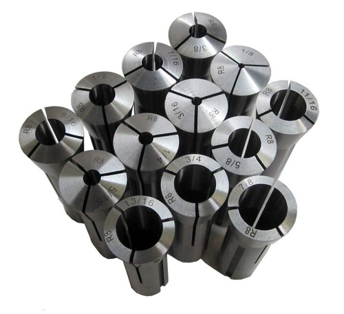 65Mn Material 13Pc R8 Precision Round Spring Collet Set 1/8-7/8 x 1 ...