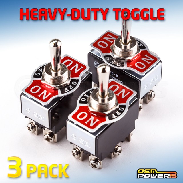 3 X RadioShack DPDT Heavy Duty Center-off Toggle Switch 10a 125v ...
