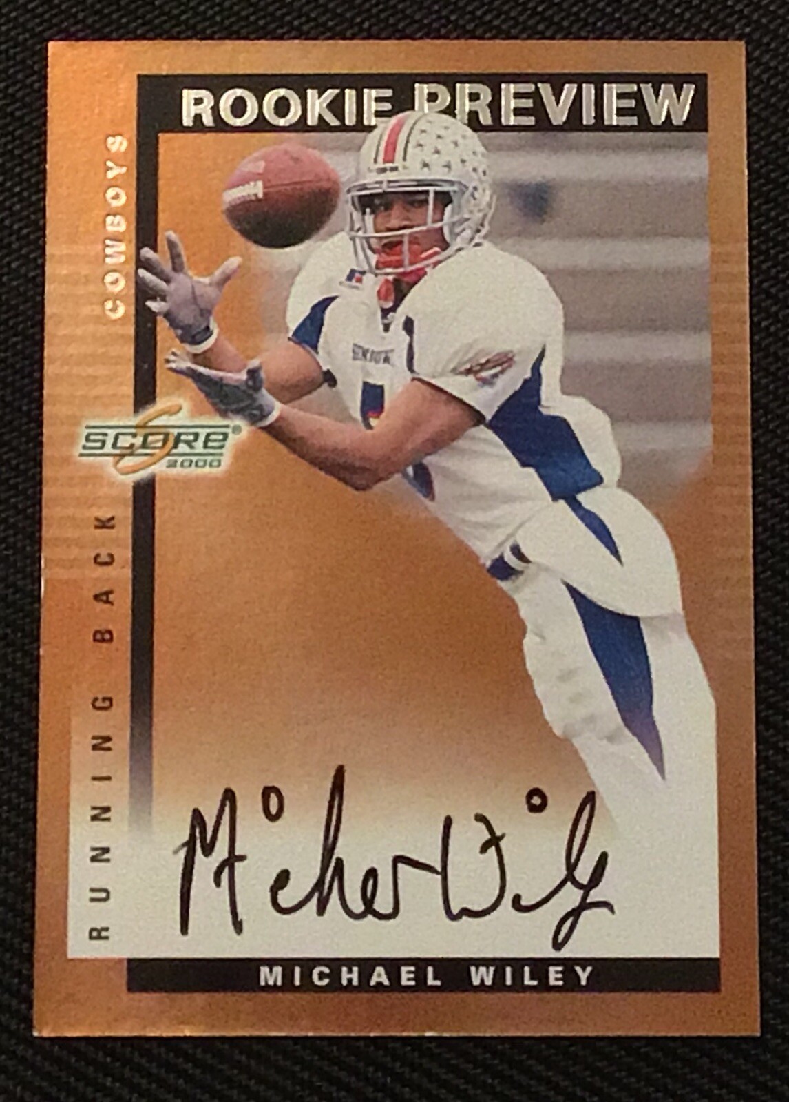 MICHAEL WILEY AUTHENTIC RC CERTIFIED SIGNED AUTOGRAPHED CARD DALLAS ...