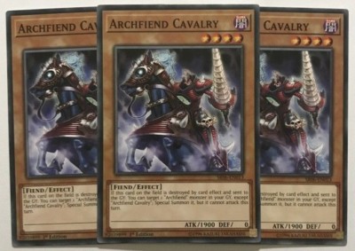Yu-Gi-Oh! SR06-EN013 - 3 x Archfiend Cavalry - 1st edition - Common ...