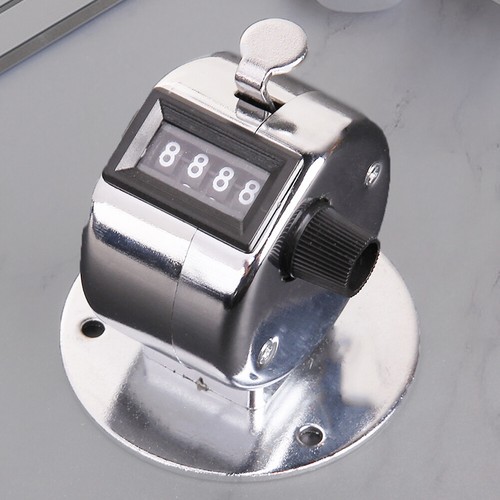 Mini Metal Desktop Counters 4 Digits Manual Digital with Base for ...