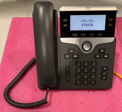 Cisco CP-7841 4-Line Gigabit VoIP IP Phone 3842-13-1086 PoE Handset ...