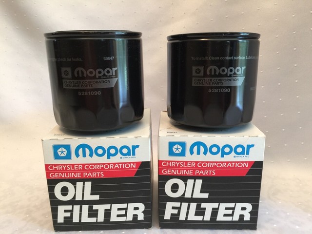 2 MOPAR OIL FILTERS OEM 5281090 #69647 Chrysler Oil Filters NOS FREE ...