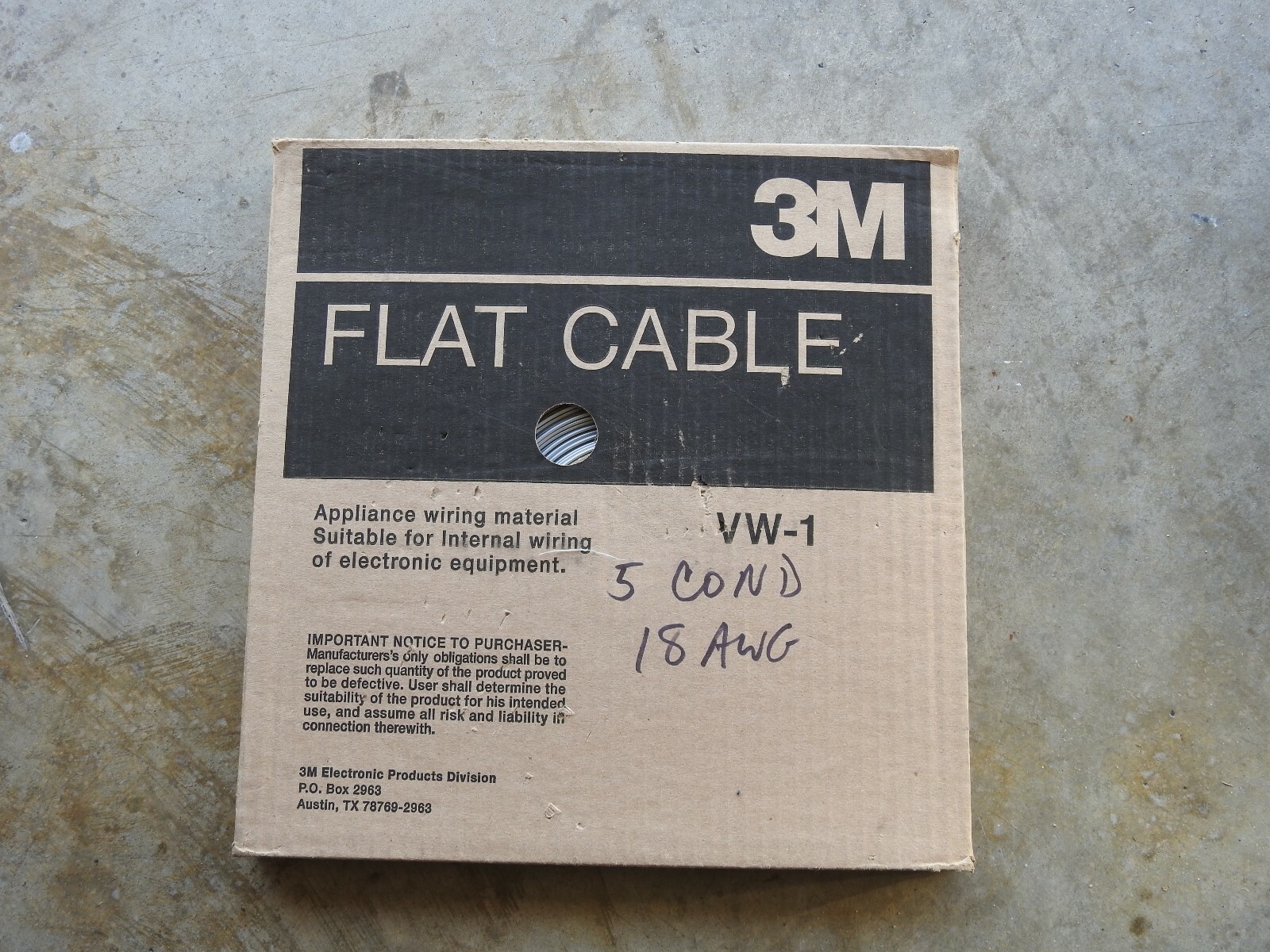 3M Flat Appliance Cable 8132/5 VW-1 100ft | eBay