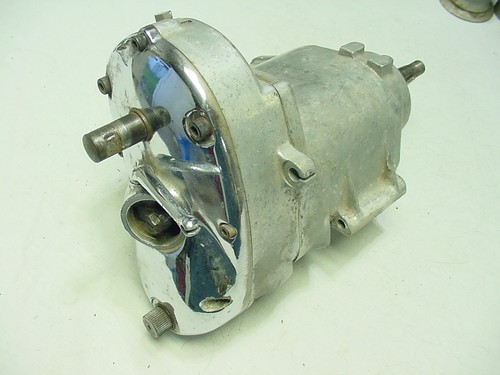 TRIUMPH PRE UNIT RIGID TRANSMISSION ASSEMBLY TURNS GOOD, CHROMED COVER ...