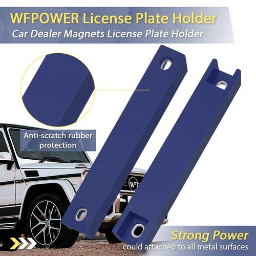 Magnetic License Plate Holder 2 Pack Rubber Coated Protection Dealer ...