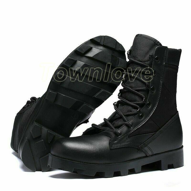 Mens High Top Combat Army Boots Tactical Desert Military Work Shoes | eBay