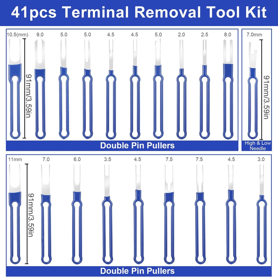 41PCS Pin Extractor Terminal Ejector Connector Removal Tool w ...