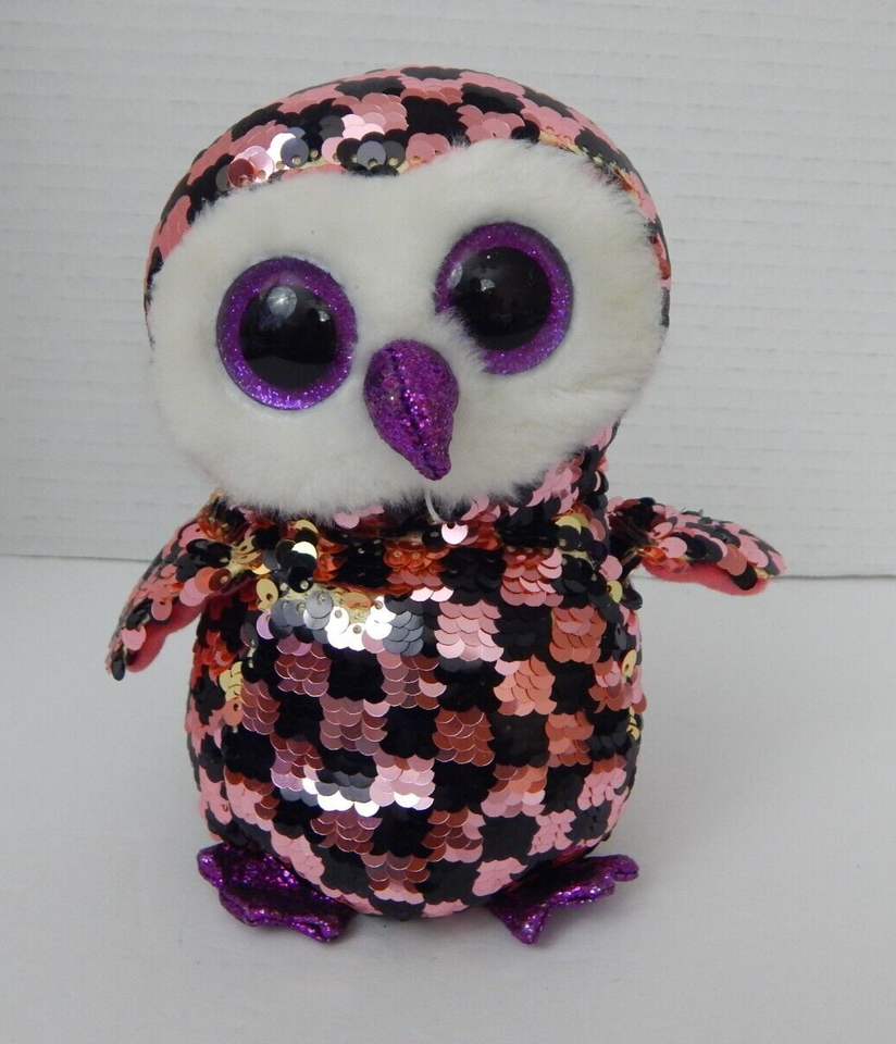 Ty ~ Beanie Boos *Flippables * 2019 * 'Checkers' * the Owl * NO Hang ...